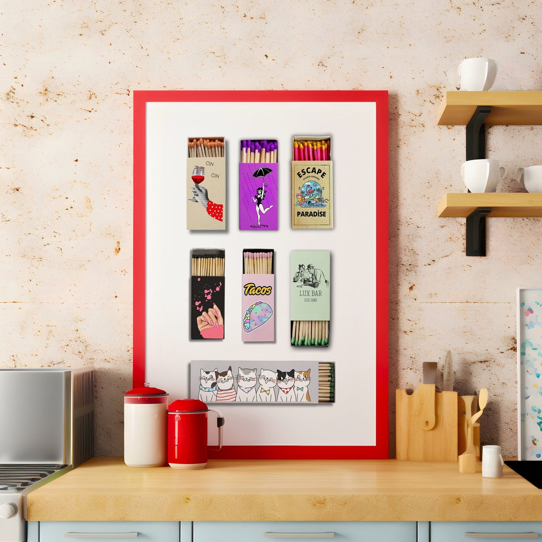 Custom Matchbox Design Trendy Matchbook Print Retro Matchbox Poster ...