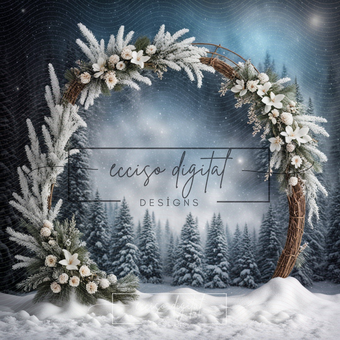 Festive Photography Magic: Digital Christmas Backdrops Winter - Etsy