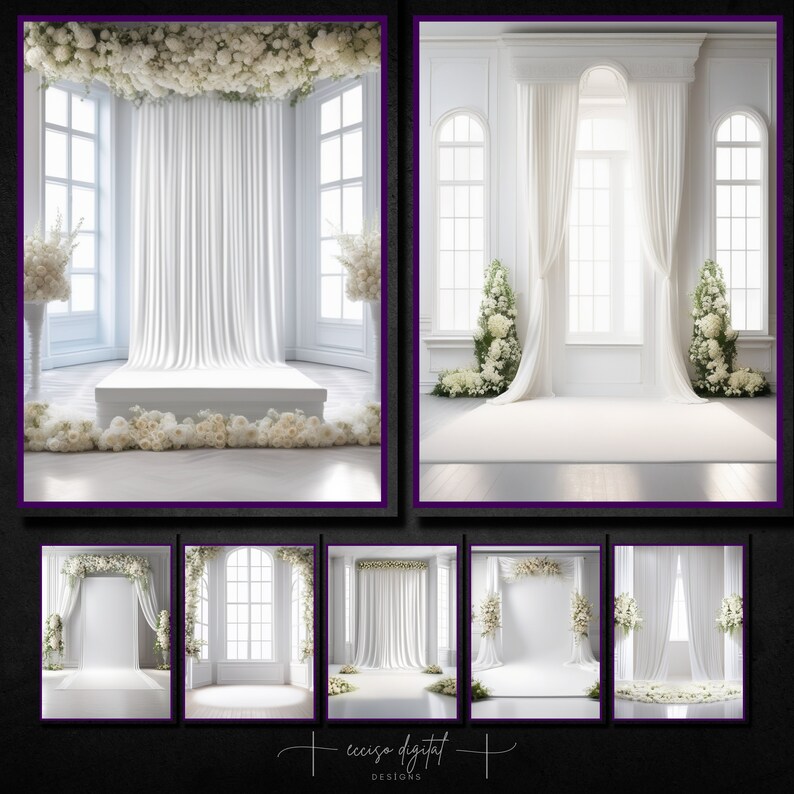 15 White Curtains, Digital Photo Backdrop, Portrait Photo Texture ...