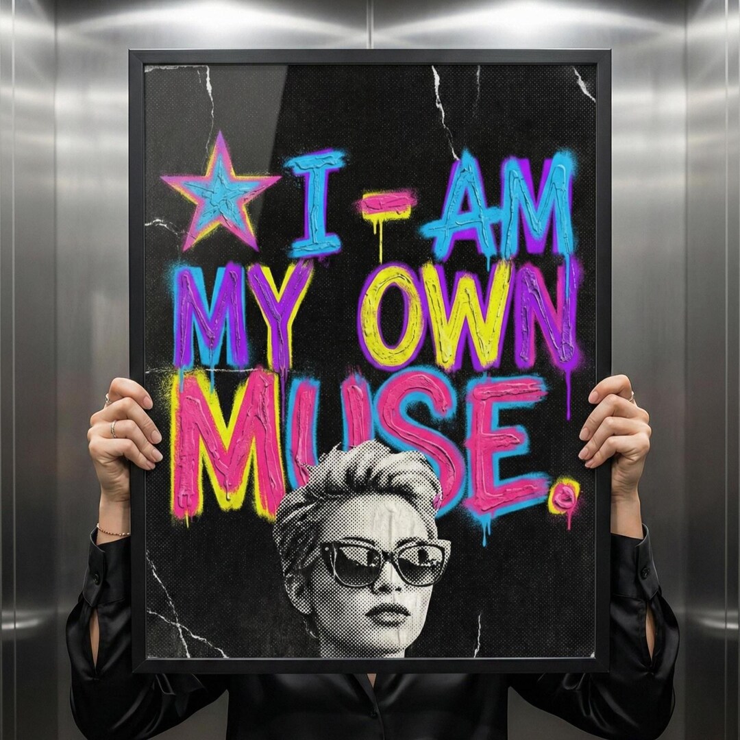I Am My Own Muse Print | Neon Graffiti Pop Art (digital Download) - Etsy