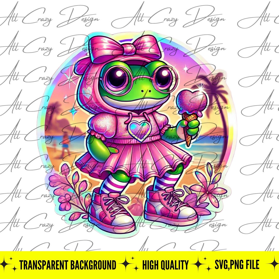 Pink Frog PNG, Cute Stickers, Sticker PNG, Frog Stickers, Cottagecore ...