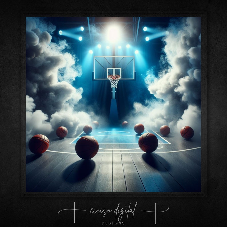 Sports Photo Background Digital Backdrop Basketball Background ...