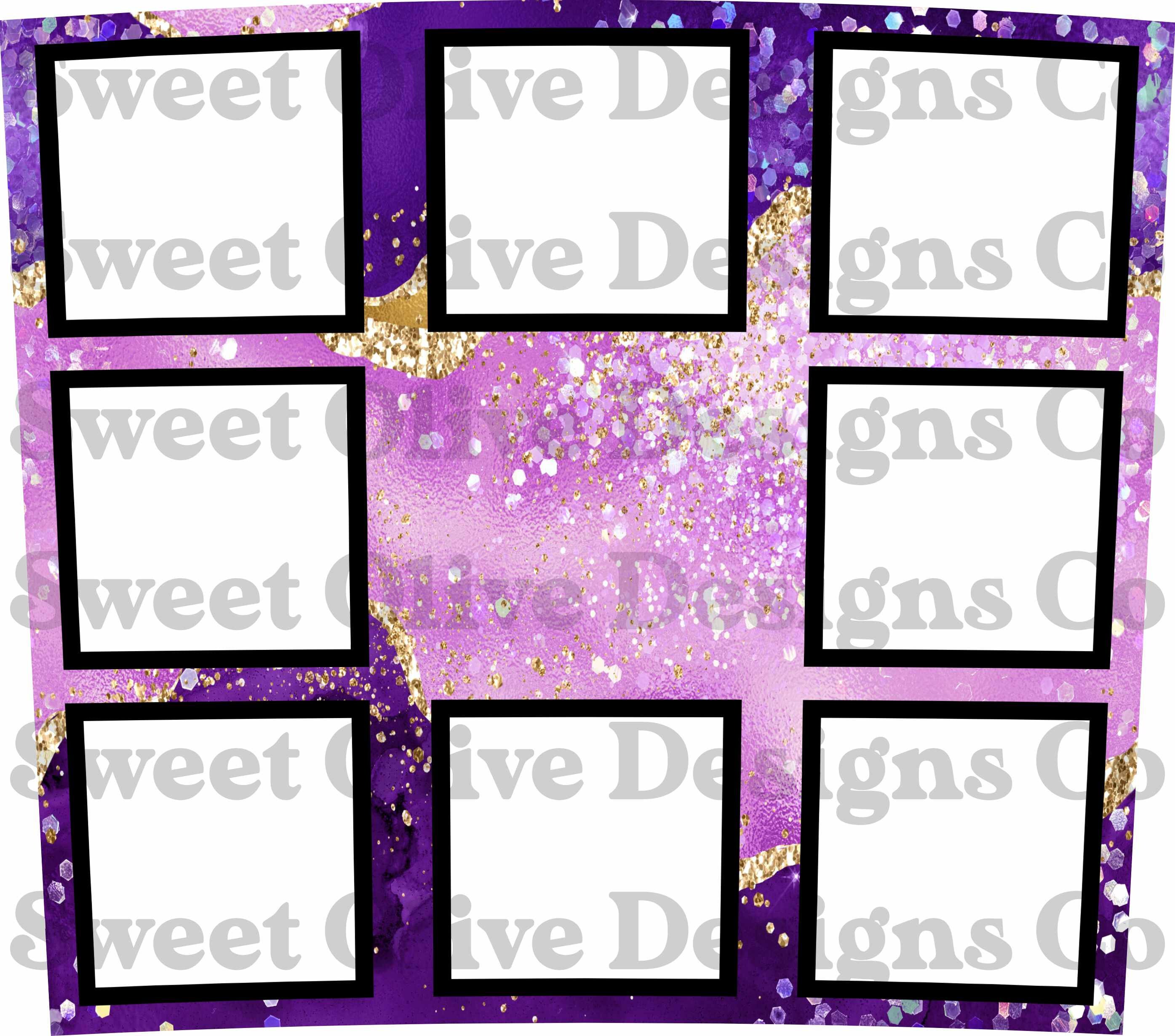 Pink Glitter Photo Frame Tumbler, 20oz Skinny Straight & Tapered ...