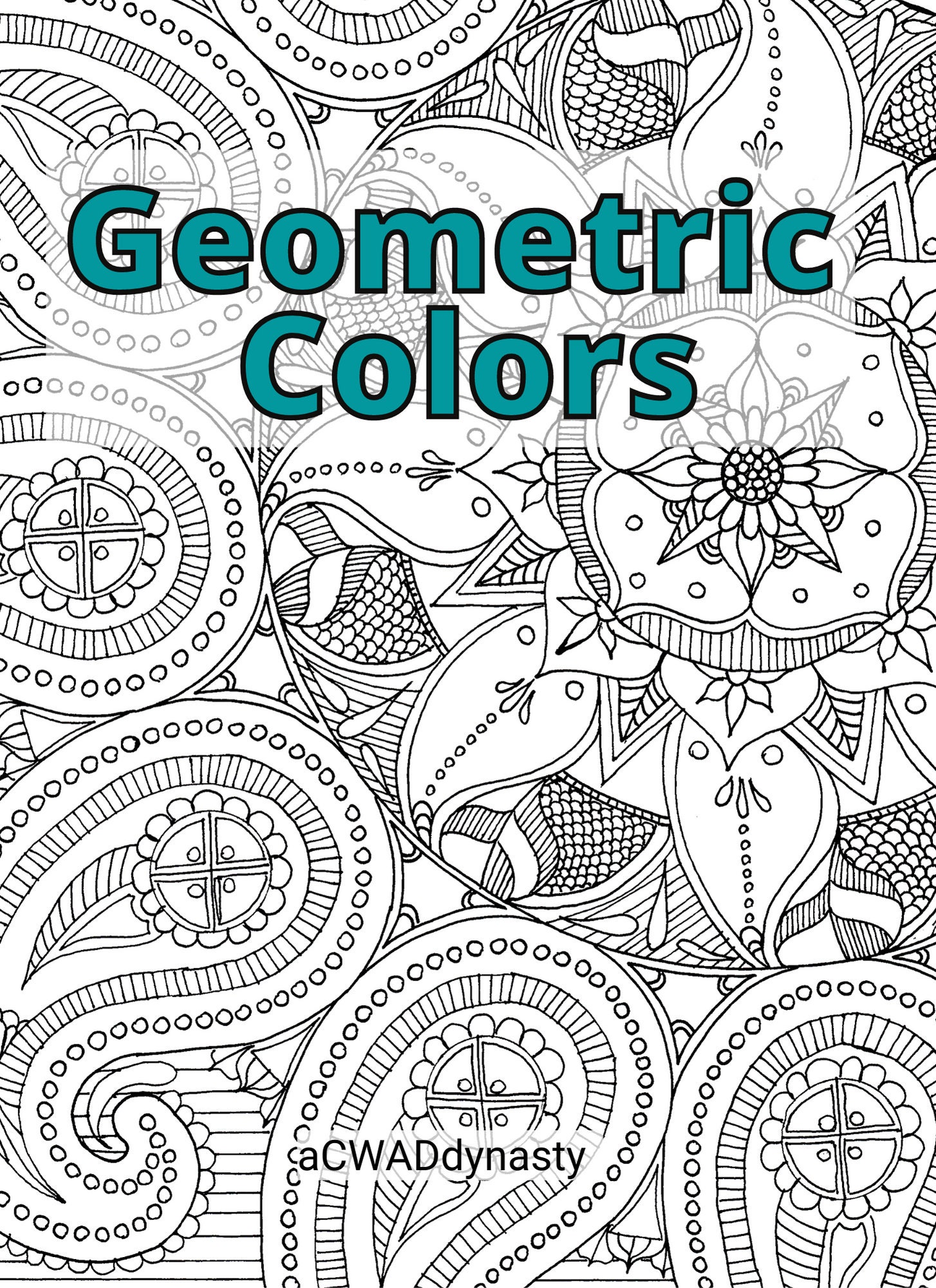 Coloring Pages | Animals & Geometric Shapes - Etsy
