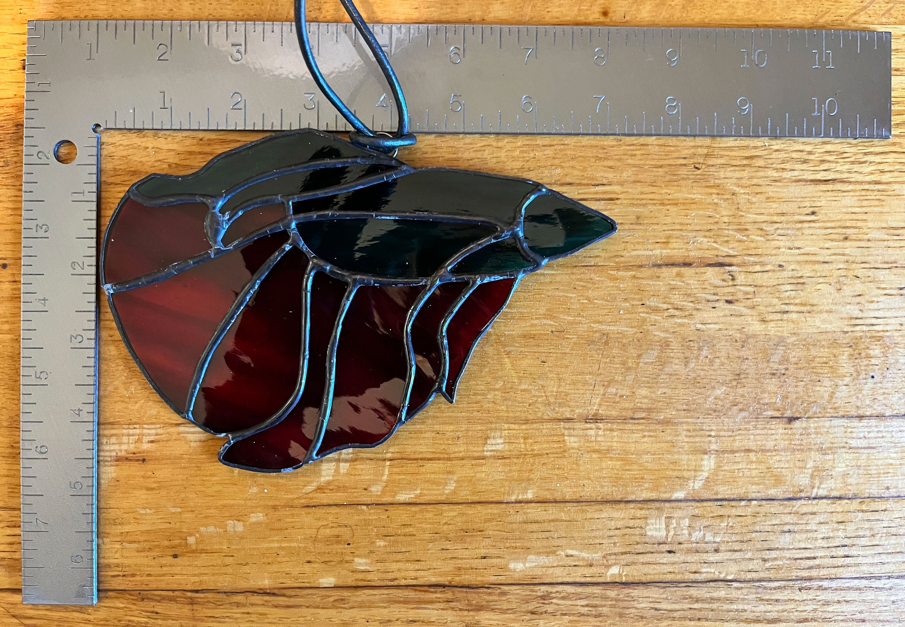 Stained Glass Betta Fish Suncatcher Handcrafted Art for Your Home - Etsy