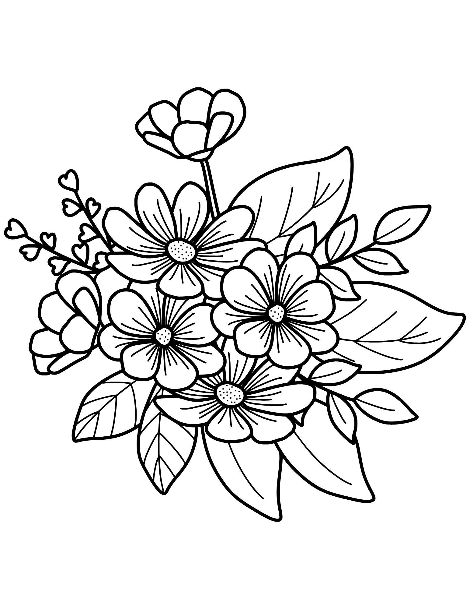 Flower Coloring Pages | Coloring Pages | Floral Theme | Kids Flowers ...
