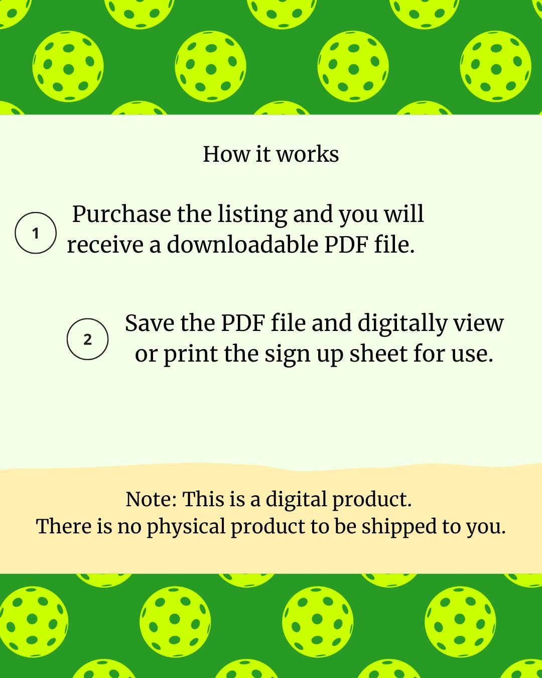 Digital Pickleball Sign up Sheet | Download PDF File | Ready to Print ...