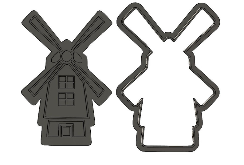 Windmill Cookie Cutter / Fondant Cutter / Stamp Embosser - Etsy