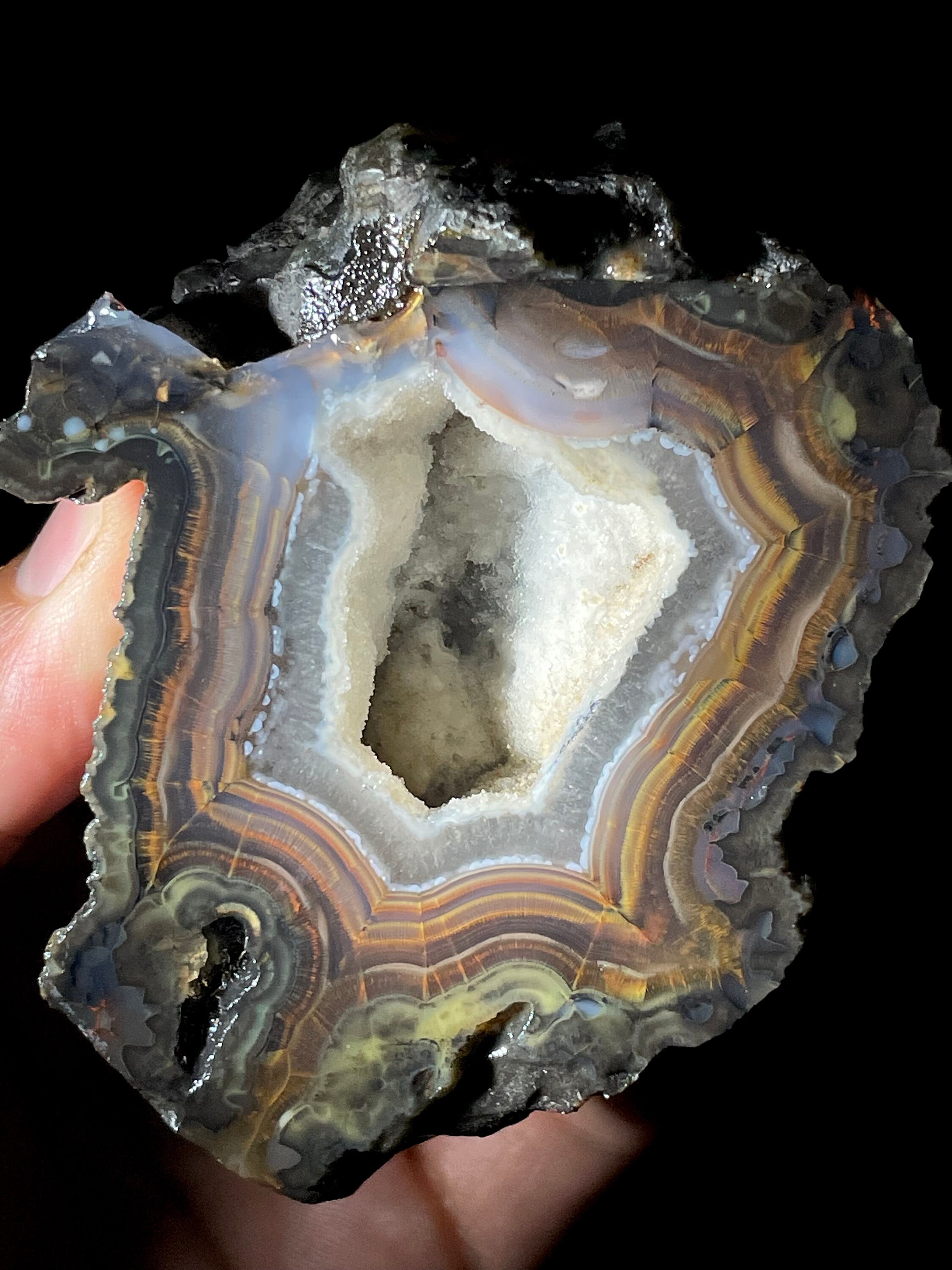 Banded Geode Agate From Cubuk Town, Ankara City, Turkey, Achat, Agata ...