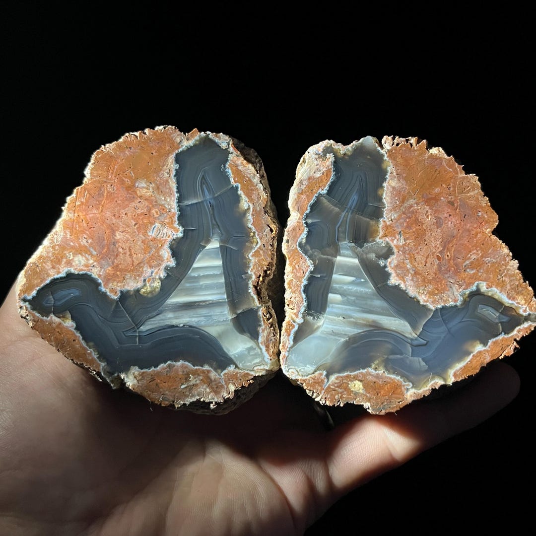 Thunderegg Waterline Agate From Cubuk Town, Ankara City, Turkey, Achat ...