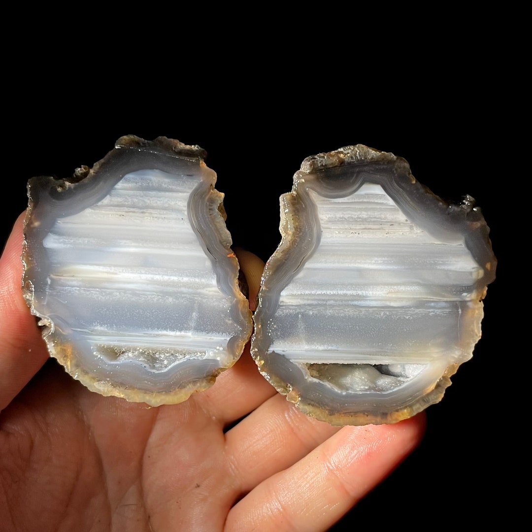 Waterline Geode Agate From Cubuk Town, Ankara City, Turkey, Achat ...