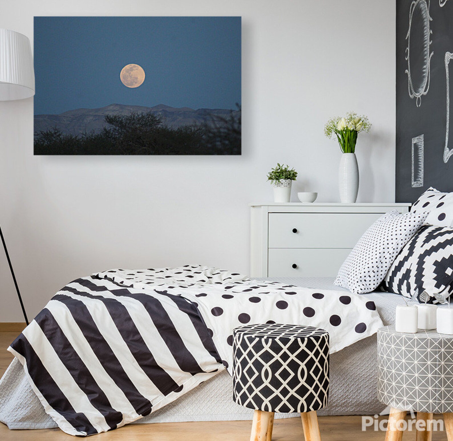 Full Moon Wall Art Photos, Full Moon Decor, Full Moon Canvas, Moon ...