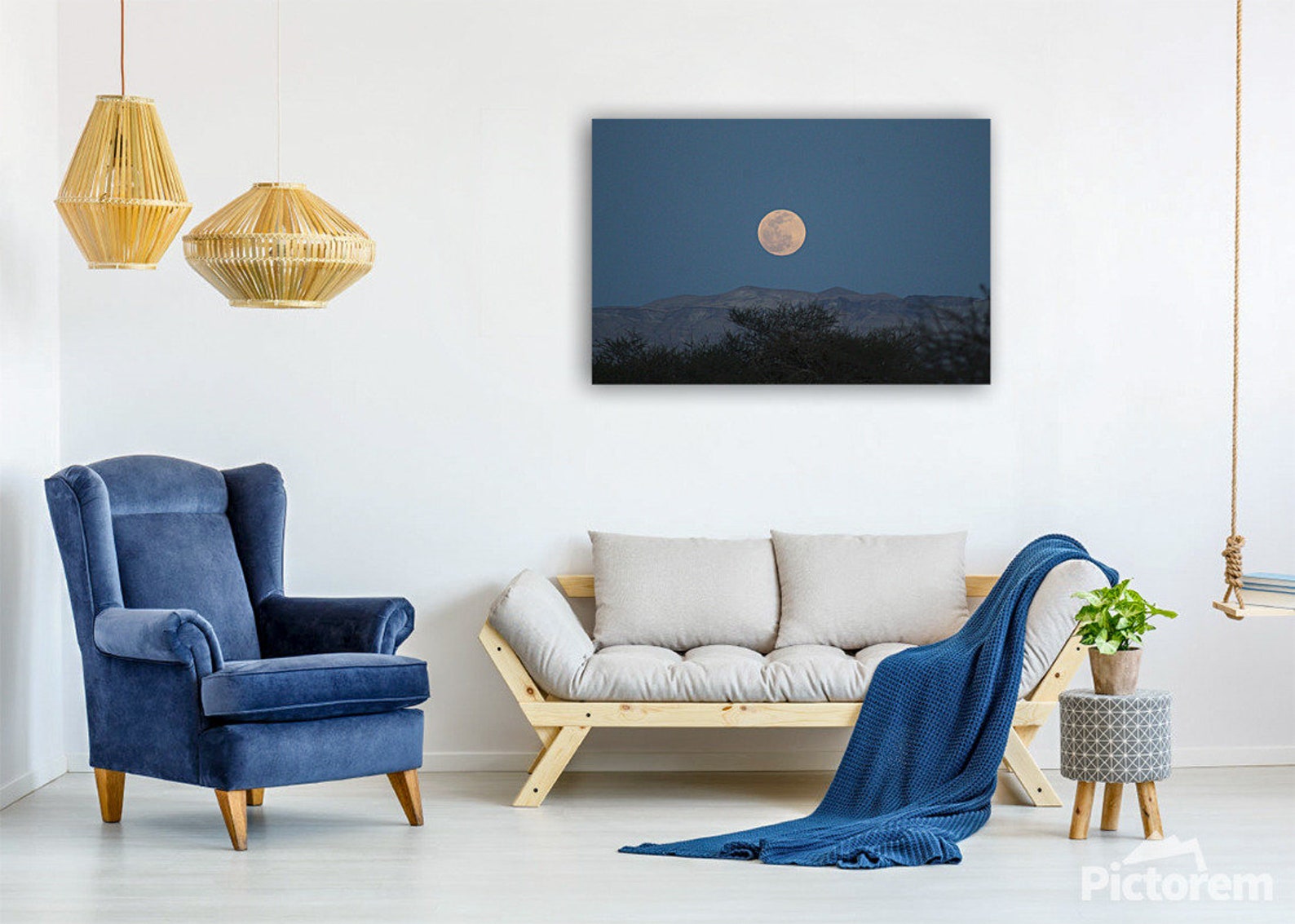 Full Moon Wall Art Photos, Full Moon Decor, Full Moon Canvas, Moon ...