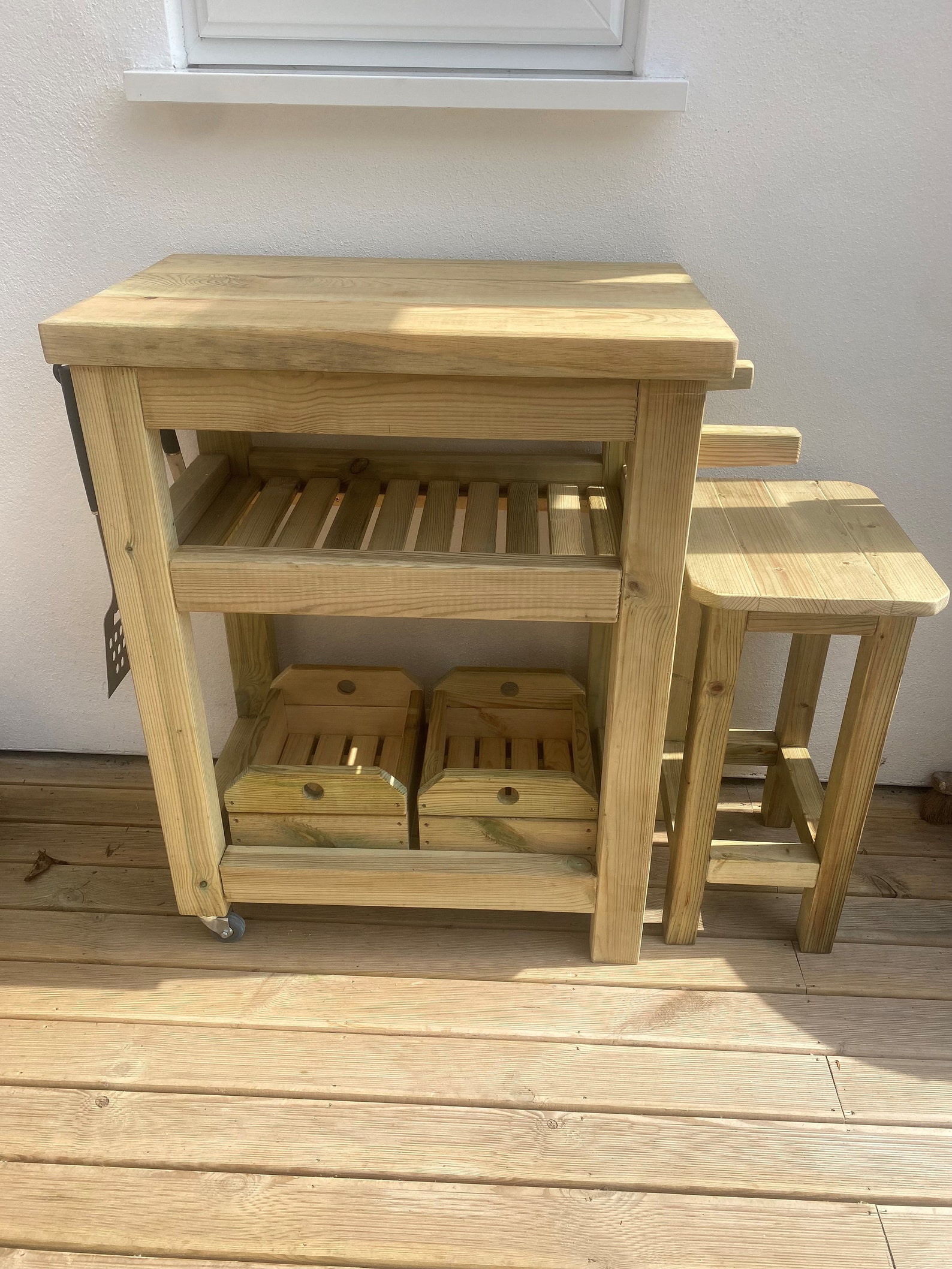 Outdoor Wooden Barbecue / Pizza Trolley / Table - Etsy