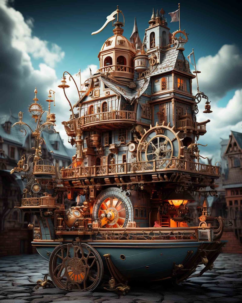 Steampunk Contraptions Digital Art Collection 8 High-res JPG Images in ...