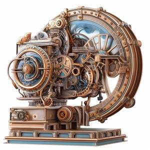 Set of 16 Steampunk Clockworks Contraptions - Intricate High Res ...