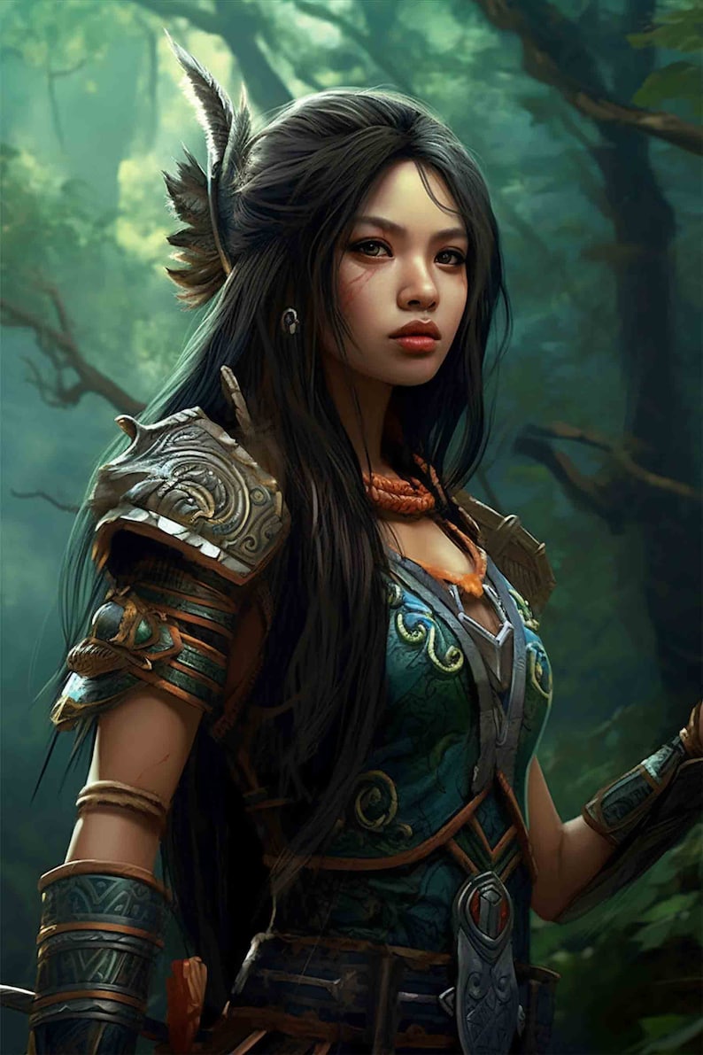Amazon Warrior Princess Hi-res Printable Digital Art Clipart Commercial ...