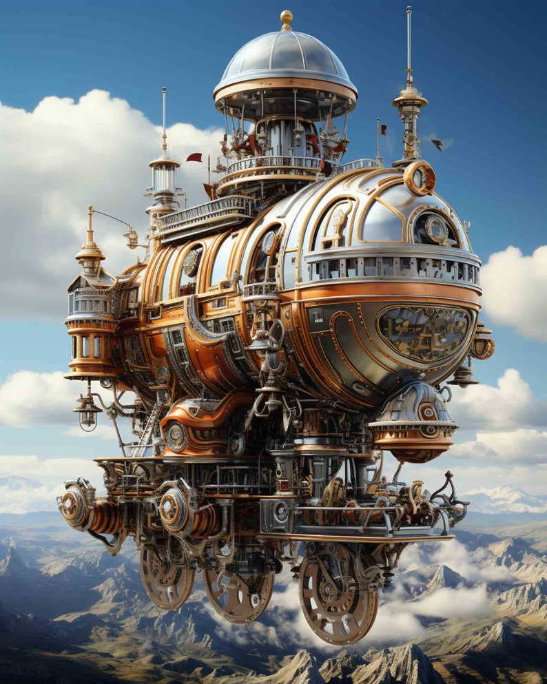 Steampunk Contraptions Digital Art Collection 8 High-res JPG Images in ...