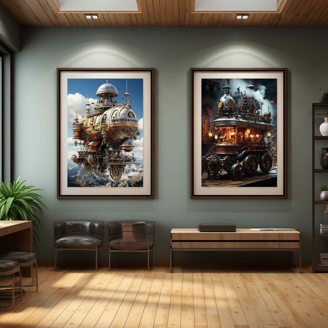 Steampunk Contraptions Digital Art Collection - 8 High-res JPG Images ...