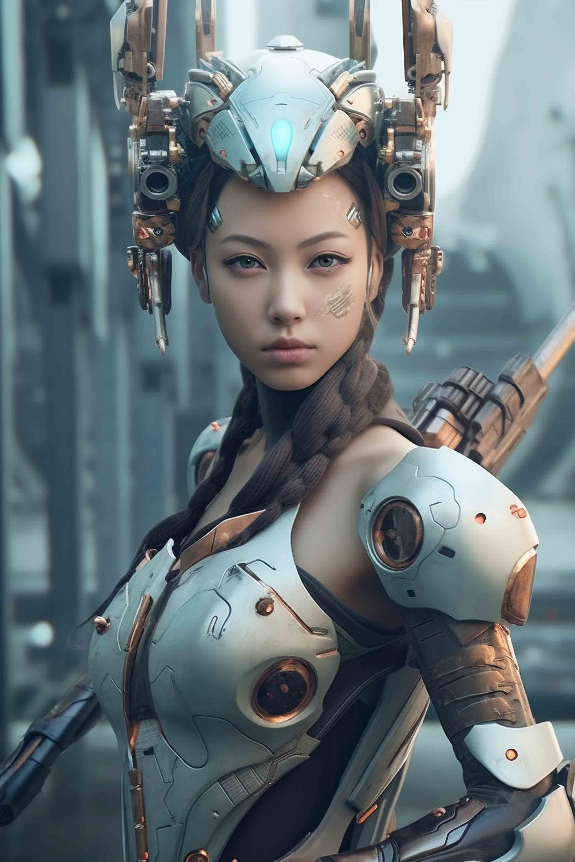 Dystopian Warrior Princess Hi-res Printable Digital Art Clipart ...