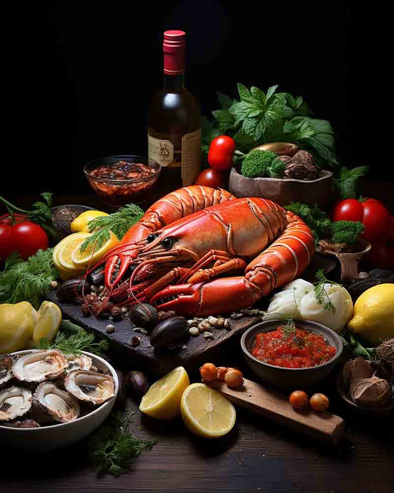 Food Photography Set of 8 High-res Images - Seafoods, Sushi, Cheese ...