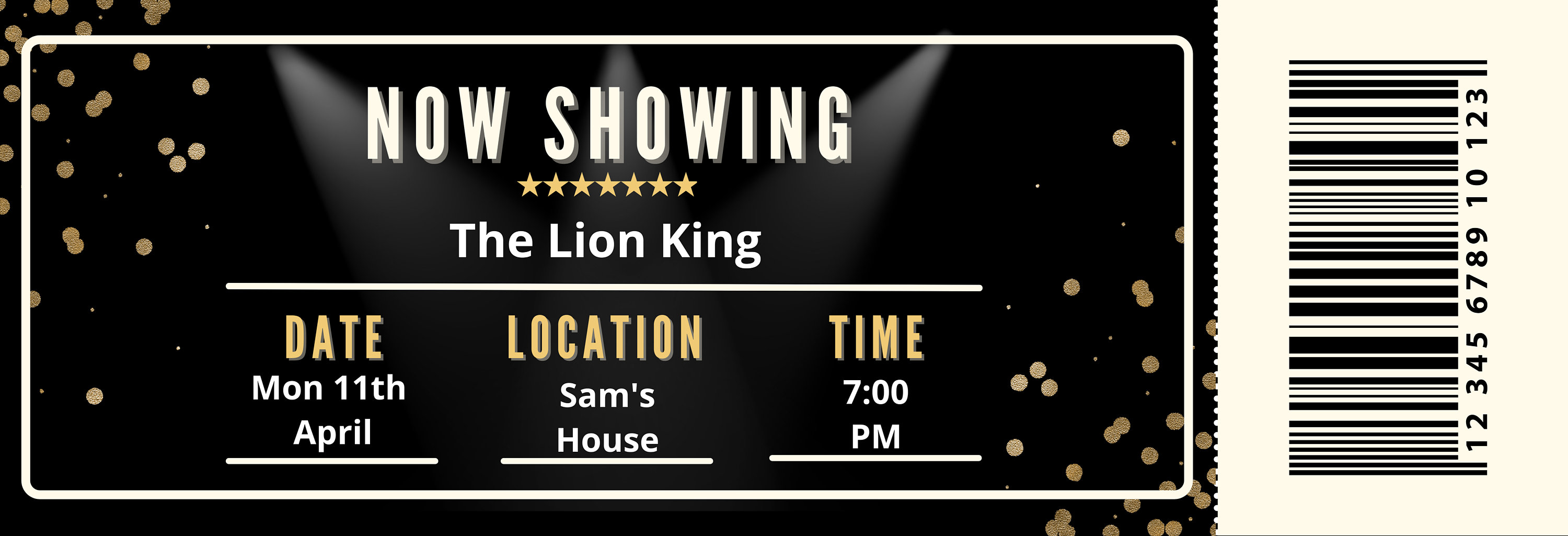 DIGITAL TICKET ONLY - Digital Download - Movie Ticket - Personalised ...