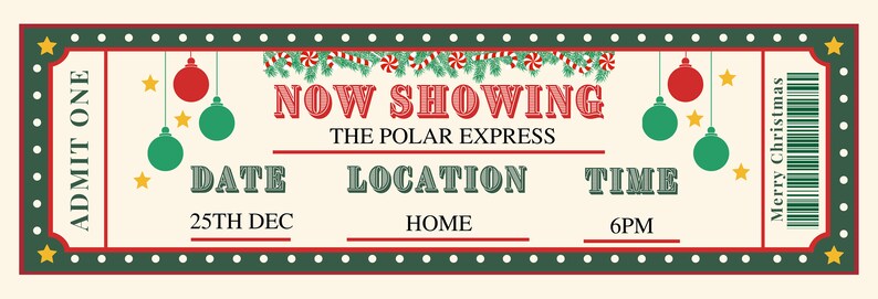 DIGITAL TICKET Only-digital Download-movie Ticket-personalised Ticket ...