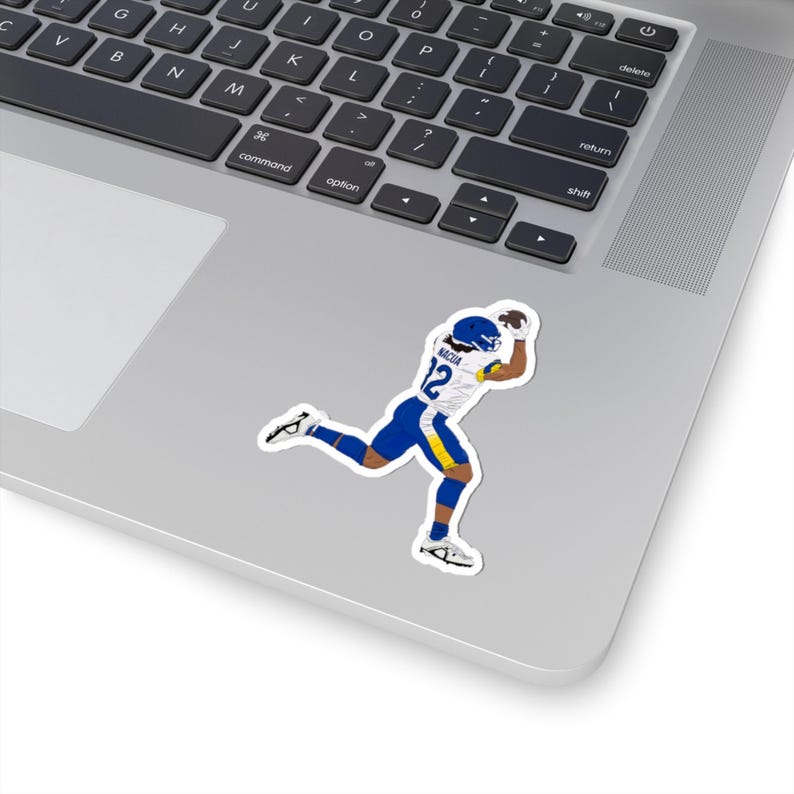 Puka Nacua Celebrating Los Angeles Sticker, Hand Drawn Art, Sports ...