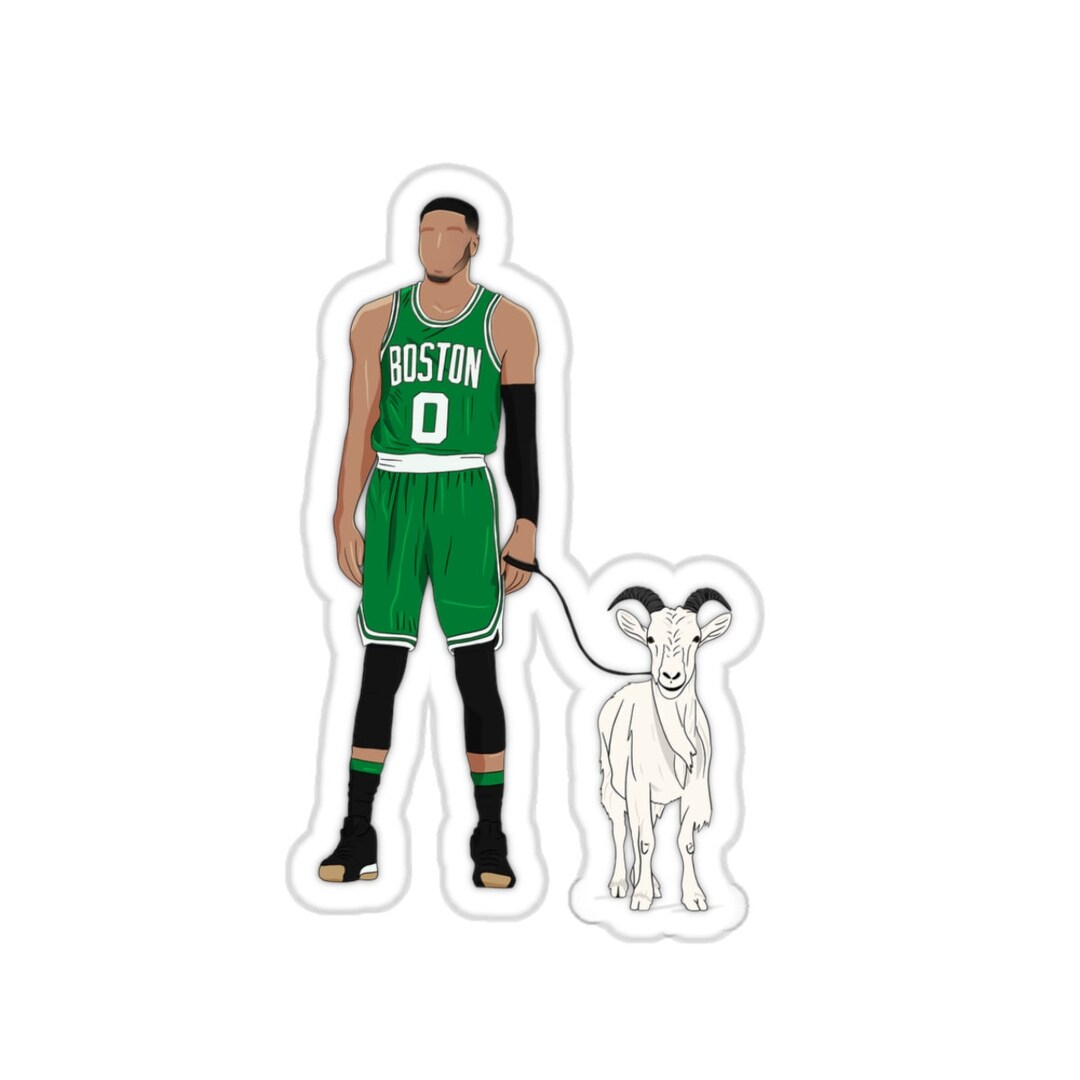 Jayson Tatum Two Goats Boston Celtics Sticker, Gift for Celtics Fan ...
