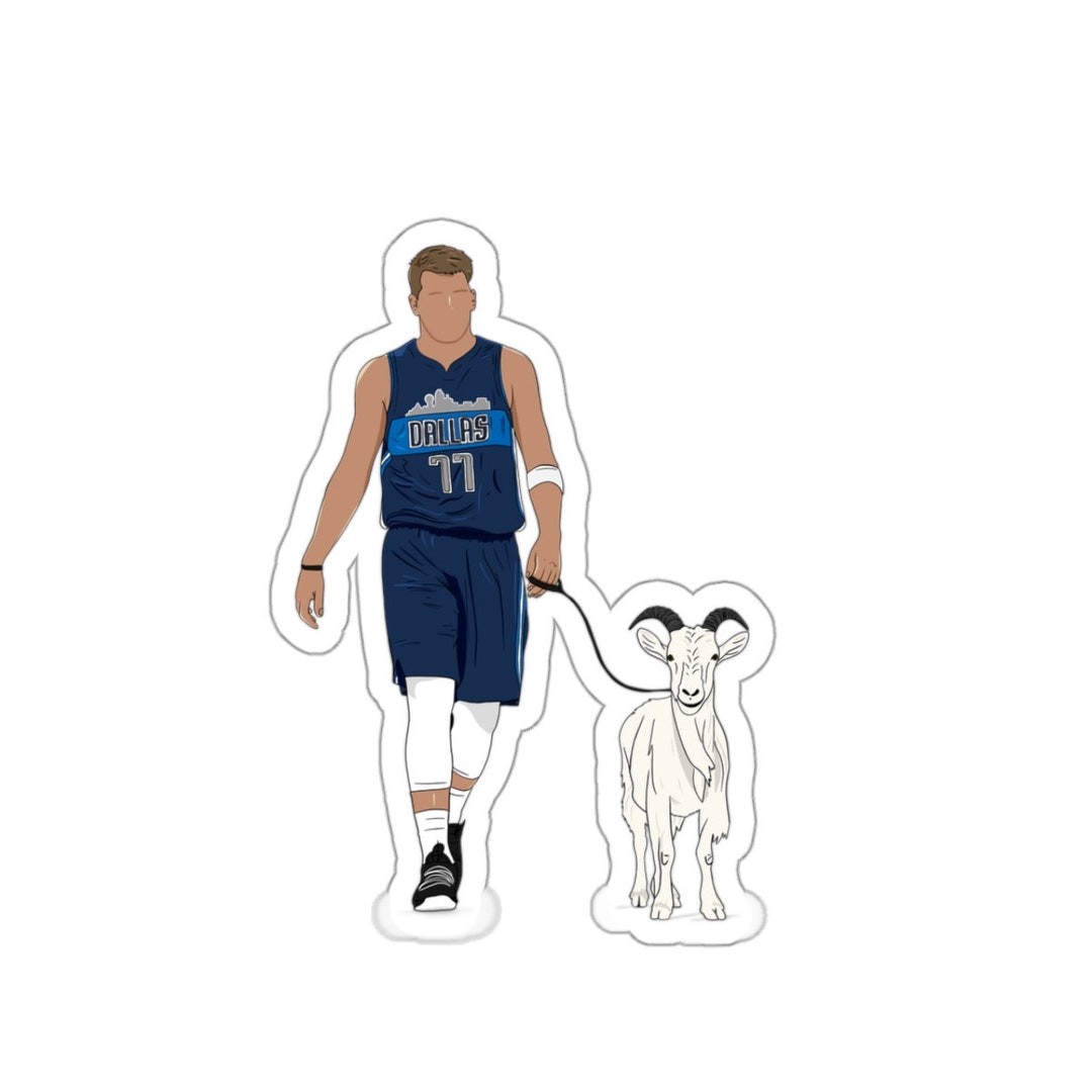 Luka Doncic Two Goats Dallas Mavericks Sticker, Gift for Mavericks Fan ...