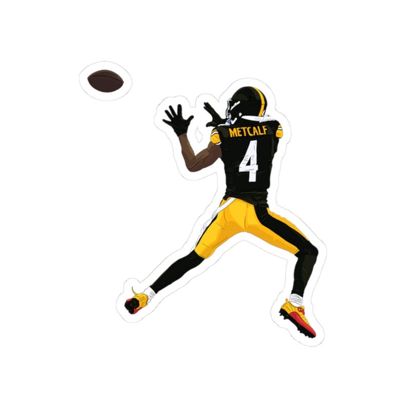 DK Metcalf Celebrating Sticker, Gift for Pittsburgh Fan, High Quality ...