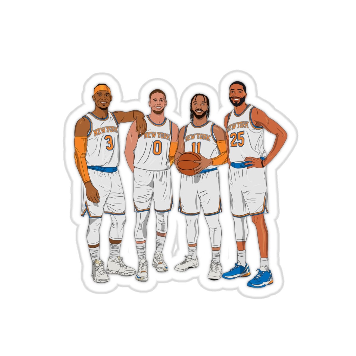 New York Squad Sticker, Gift for Knicks Fan, New York Basketball ...