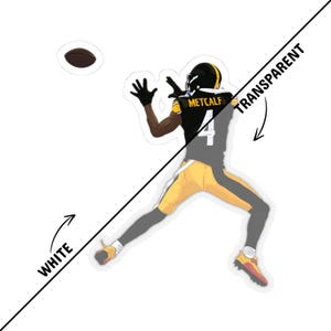 DK Metcalf Celebrating Sticker, Gift for Pittsburgh Fan, High Quality ...