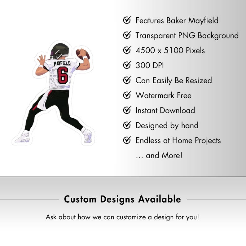 Baker Mayfield Celebrating Tampa Bay PNG High Quality Instant Digital ...