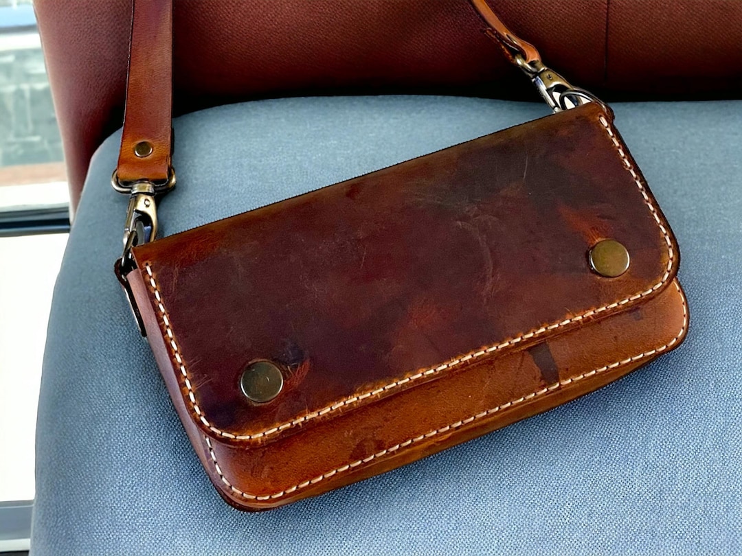 Leather Mini Retro Bag Pattern – Hand-stitched Vintage Purse (PDF ...