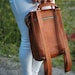 Leather Backpack PDF Pattern Woman Backpack Template Handmade Leather ...