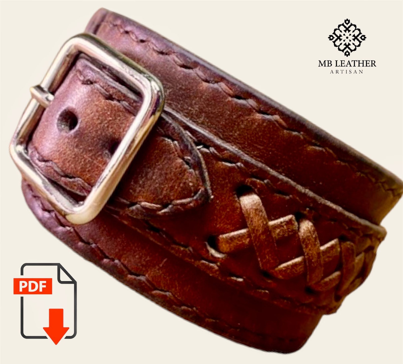 Leather Steampunk Wristband PDF Pattern: DIY Bracelet - Etsy