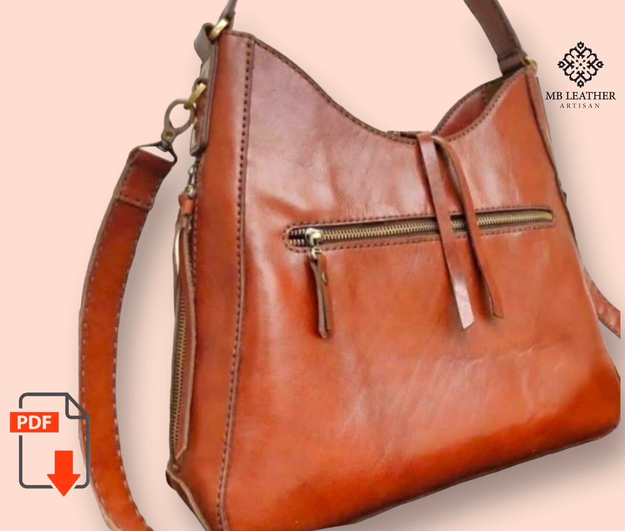 Leather Handbag PDF Pattern, Women's Bag Template (A4) - Etsy