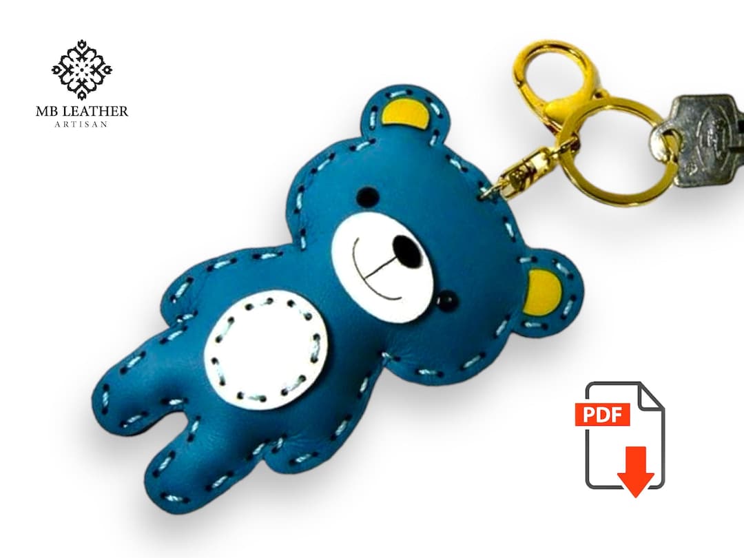 PDF Pattern Leather Key Chain Pattern - Key Holder Template - Key Rings ...