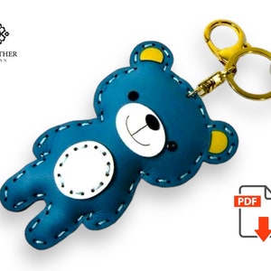 PDF Pattern Leather Key Chain Pattern - Key Holder Template - Key Rings ...