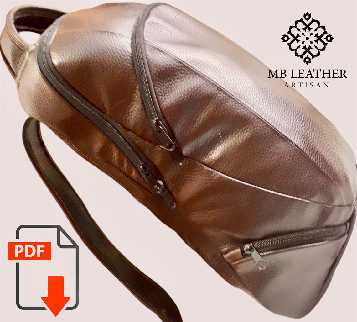 Leather Backpack PDF Pattern Woman Backpack Template | Etsy