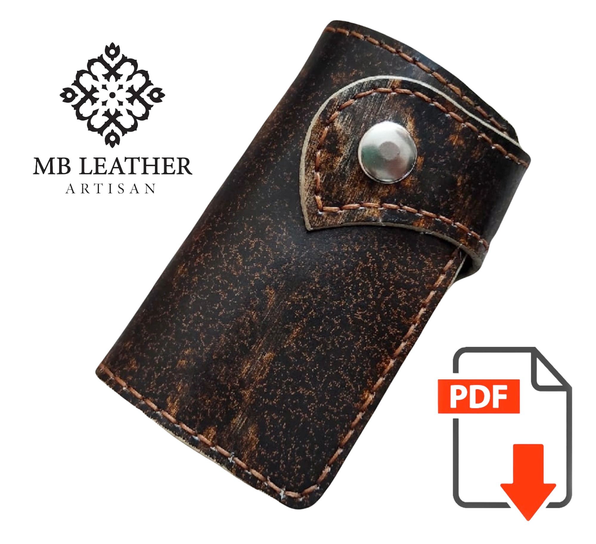 PDF Pattern Leather Key Holder Template Key Rings Pattern | Etsy