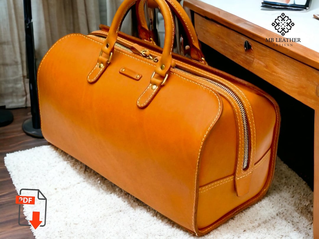 Leather Duffle Bag PDF Pattern, DIY Weekender Bag (A4) - Etsy