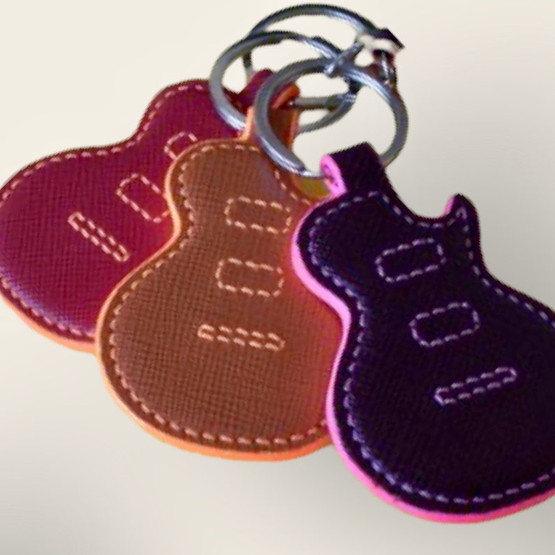 Leather Guitar Keychain Pattern – Key Fob Template (PDF Pattern) - Etsy