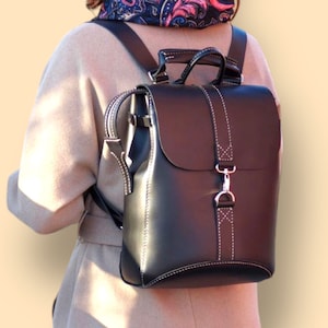 Leather Backpack PDF Pattern | Woman Backpack Template | Handmade ...
