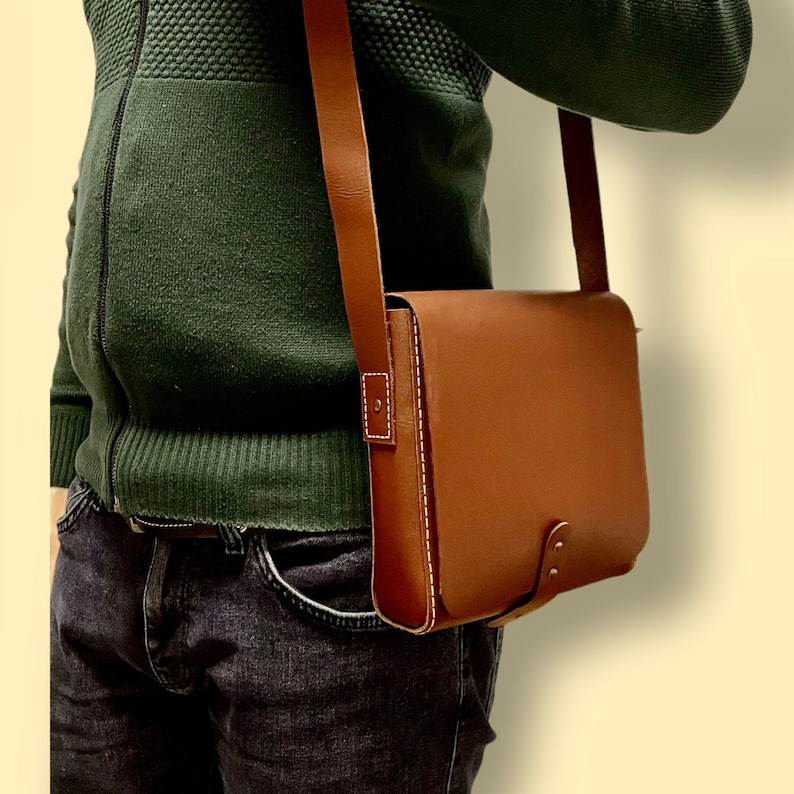 Leather Messenger Bag Pattern - Men's Crossbody Bag (PDF Template) - Etsy