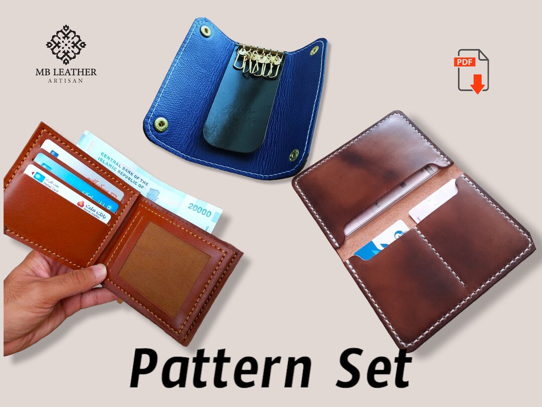 PDF Pattern Leather Set - Key Chain - Wallet - Document Holder - Etsy