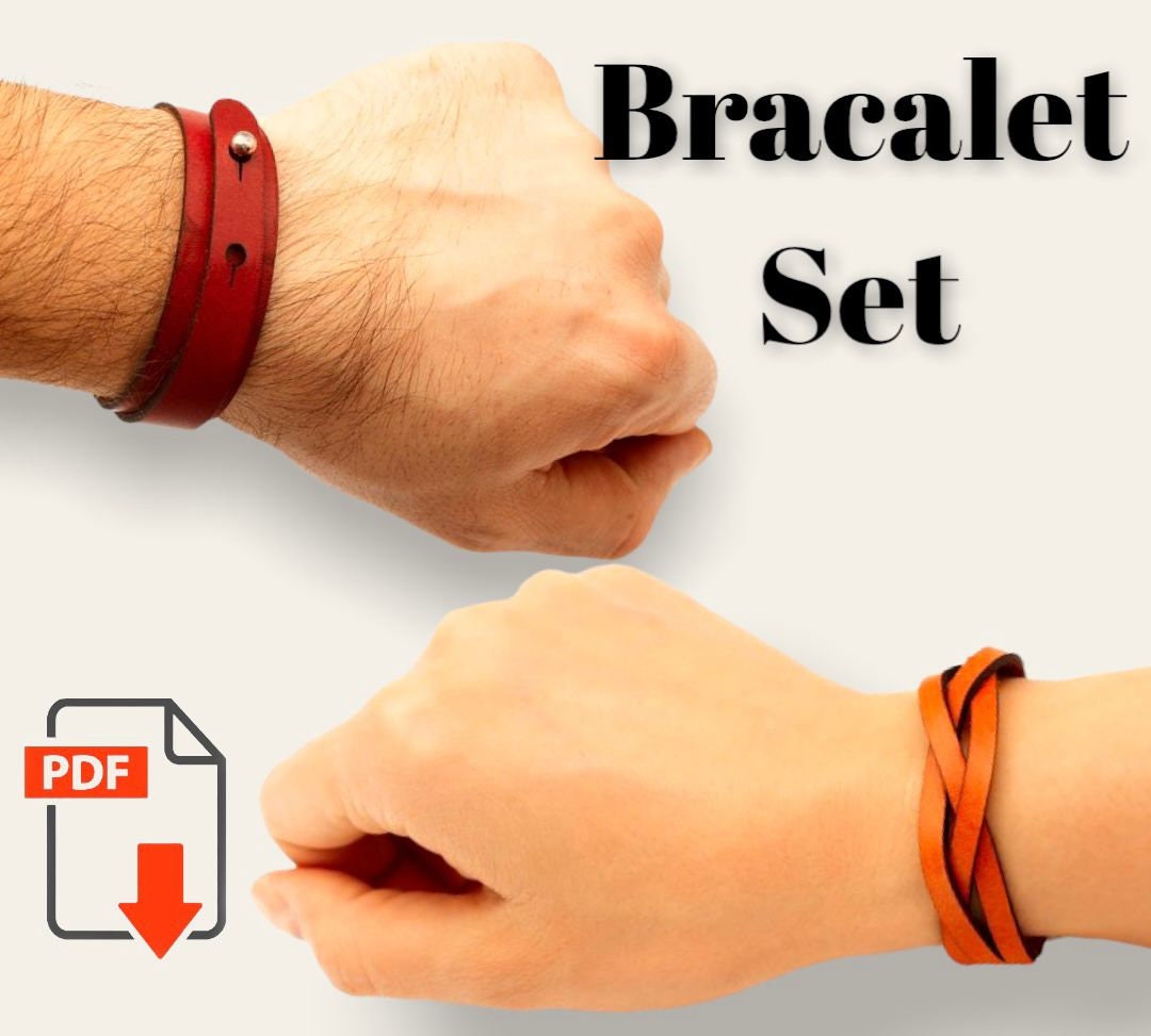 PDF Pattern Leather Bracelet Set Download Easy Pattern Leather DIY ...