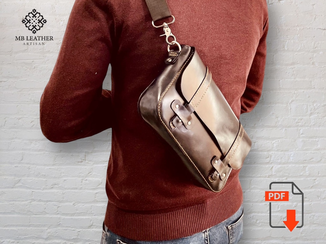 PDF Men's Bag Template Men's Bag Pattern Leather - Etsy