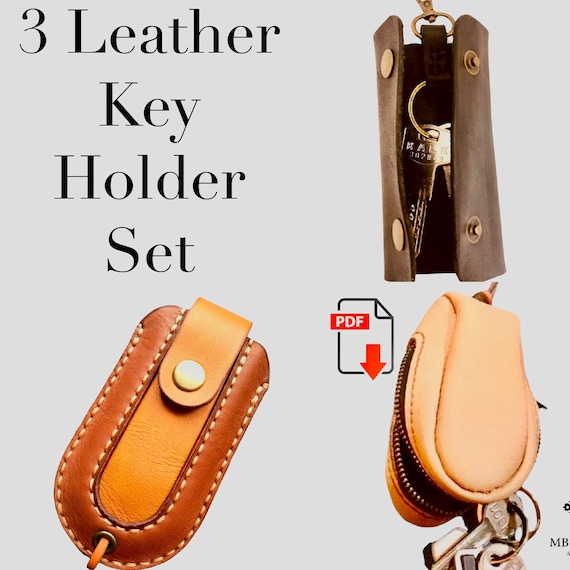 PDF Pattern 3 Leather Key Holder Template Set Key Rings | Etsy